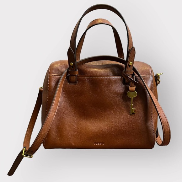 Fossil | Bags | Fossil Rachel Satchel Crossbody Convertible Leather Bag ...
